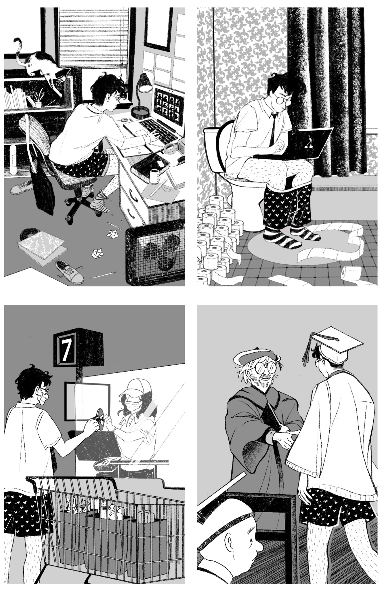 NEW NORMAL SCHOOL – Illustration Concentration